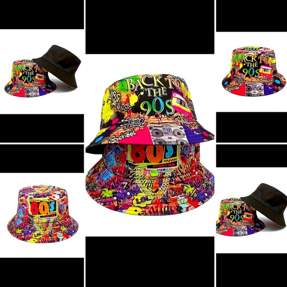 Accessories | Retro Nostalgic 8s And 90s Graffiti Bucket Cap | Poshmark